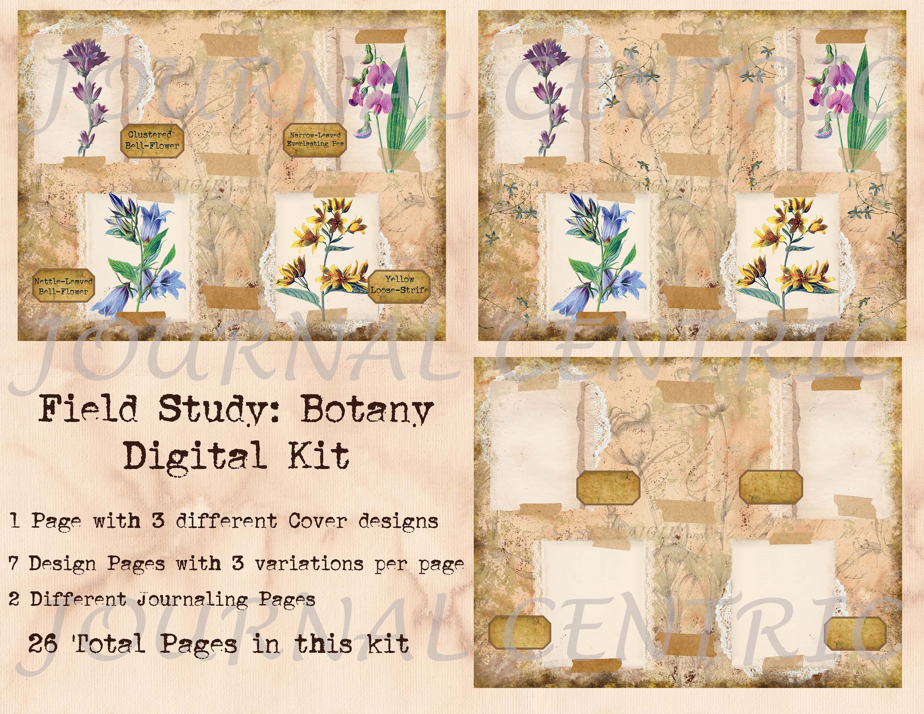 Field Study: Botany Digital Journal Kit 26 Total Pages - Etsy