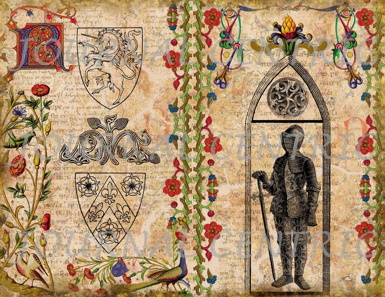 Medieval Times Theme Digital Journal Pages Kit | Etsy