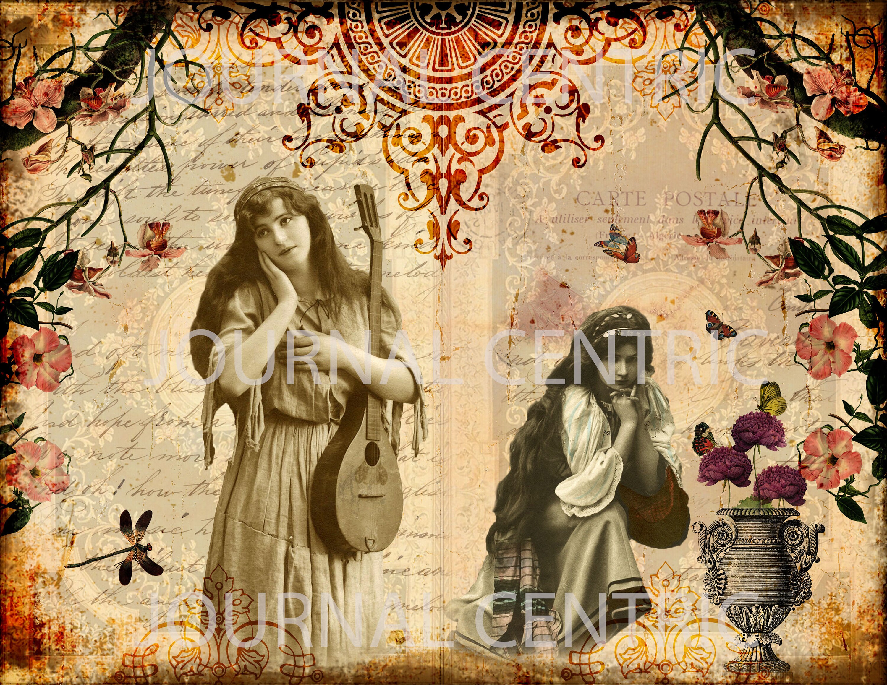 Gypsy Rose Digital Journal Kit - Etsy