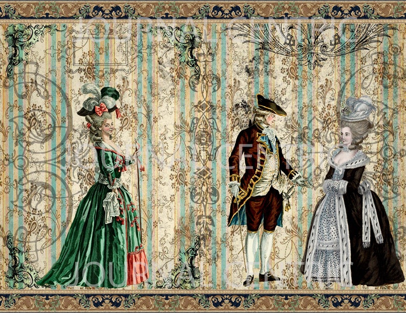 French Rococo Digital Journal Kit | Etsy