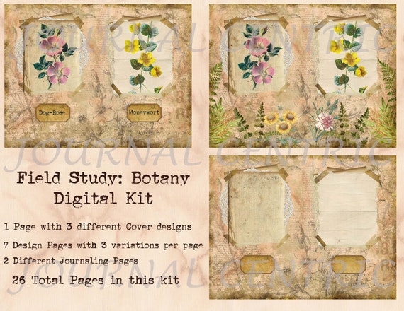 Field Study: Botany Digital Journal Kit 26 Total Pages - Etsy