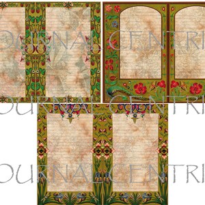 Medieval Floral Theme Digital Journal Pages Kit - Etsy