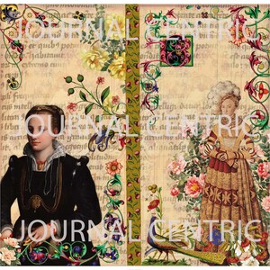 Medieval Ladies Digital Journal Kit: TN Size - Etsy