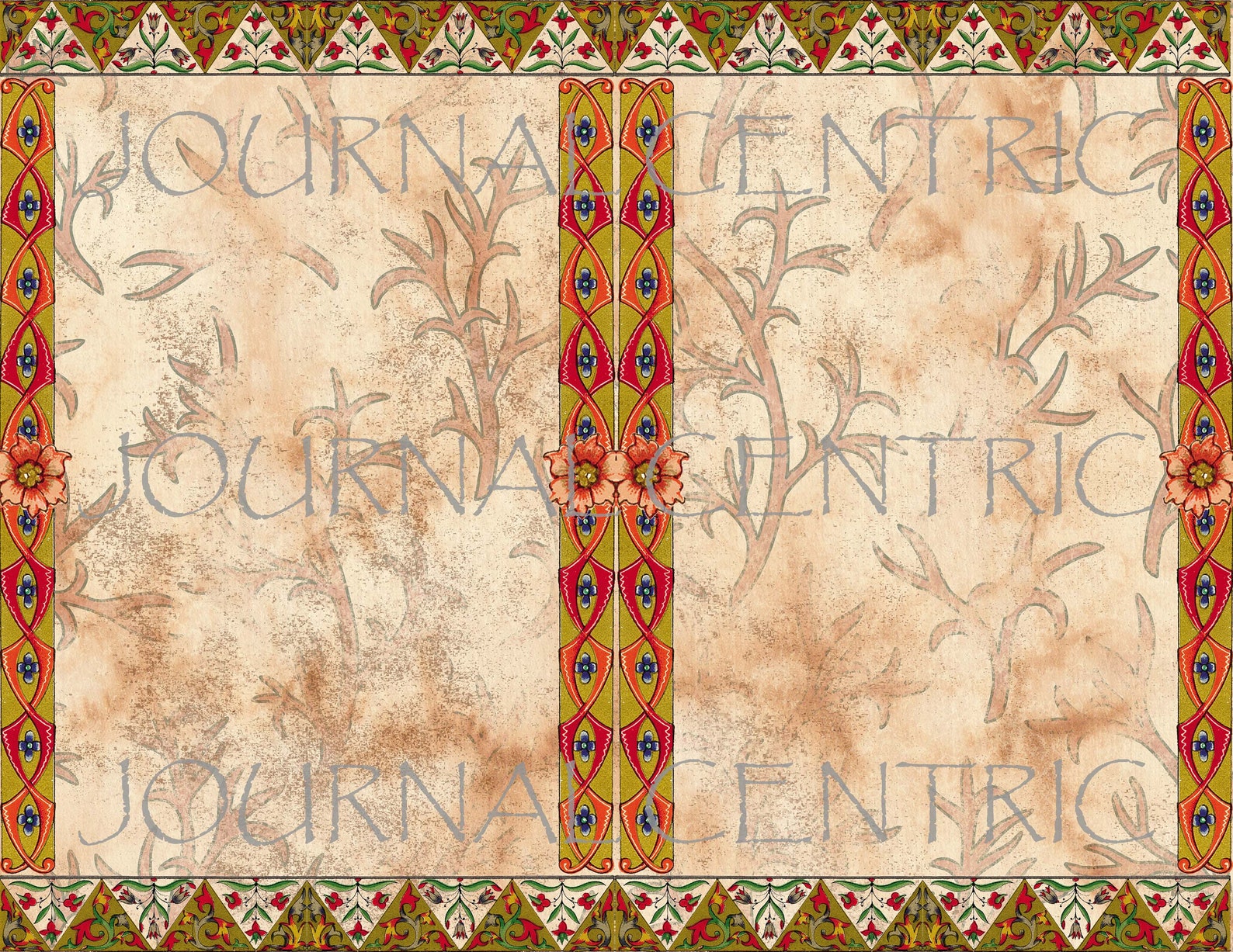 Medieval Floral Theme Digital Journal Pages Kit | Etsy