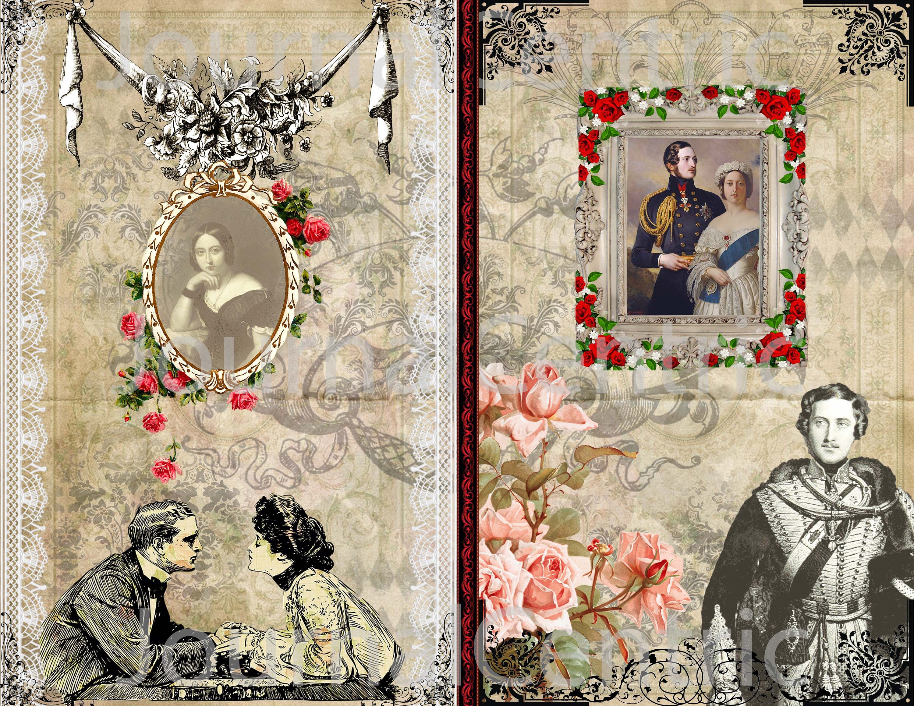 Victorian Love Digital Journal Kit - Etsy
