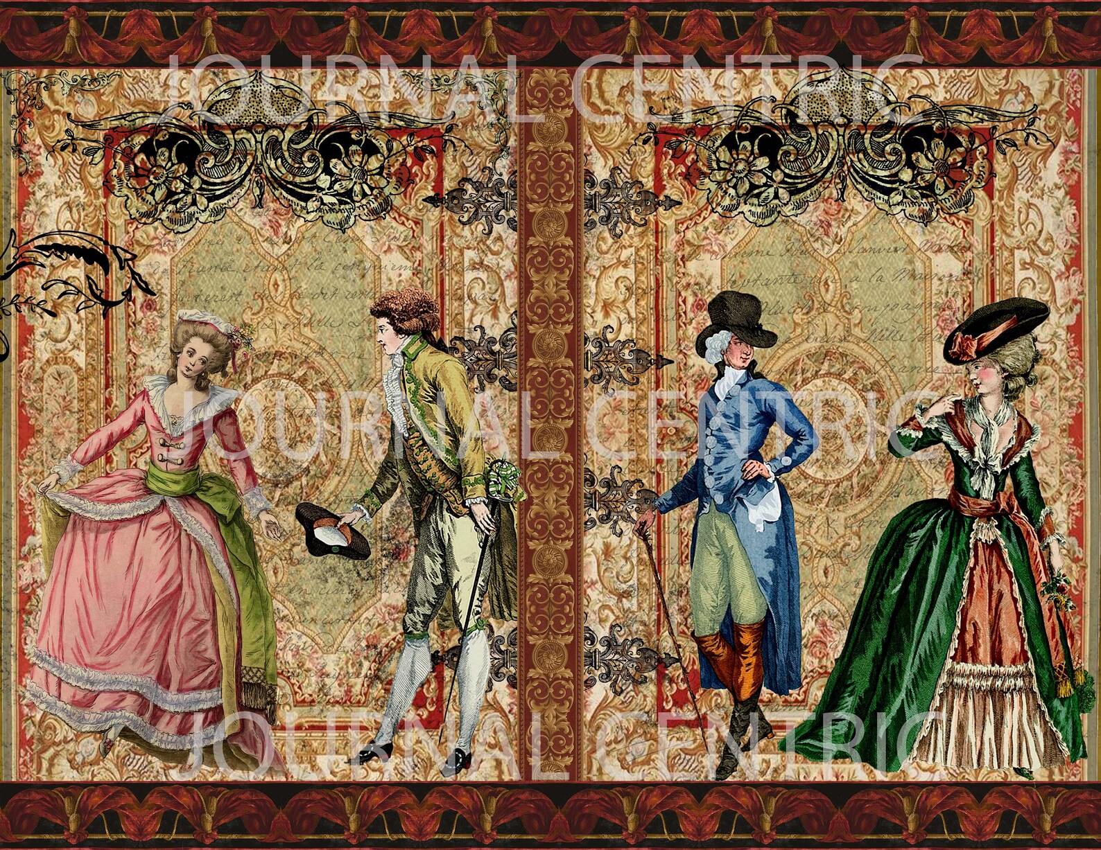 French Rococo Digital Journal Kit - Etsy