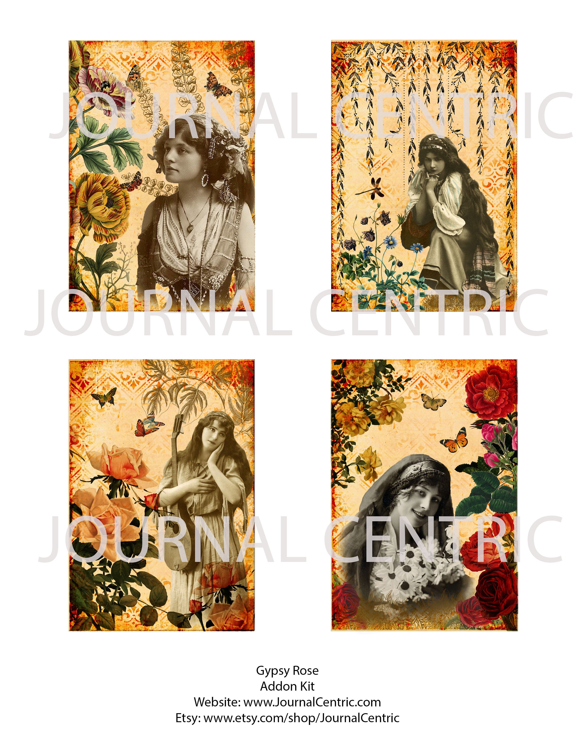 Gypsy Rose Digital Journal Add-on Kit - Etsy