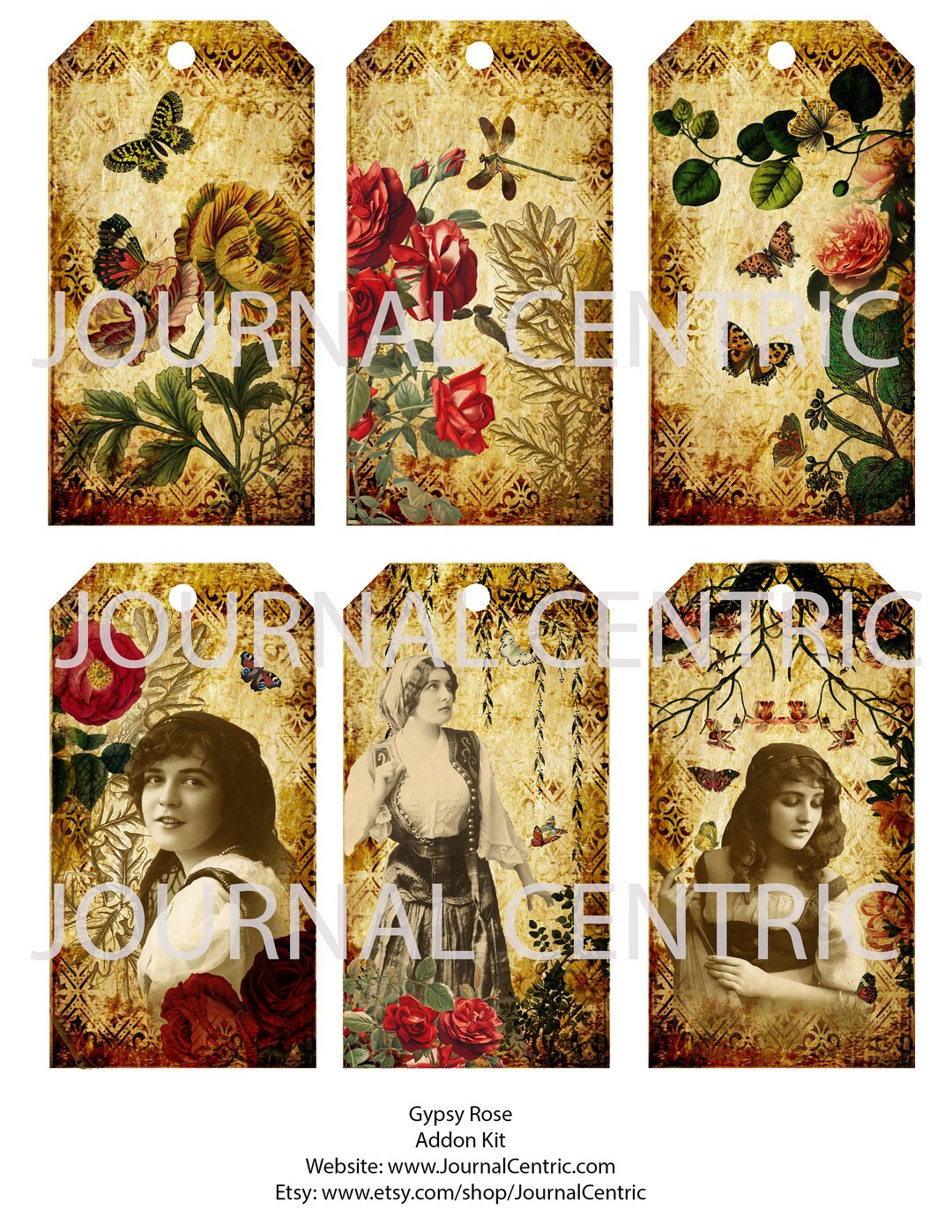 Gypsy Rose Digital Journal Add-on Kit - Etsy