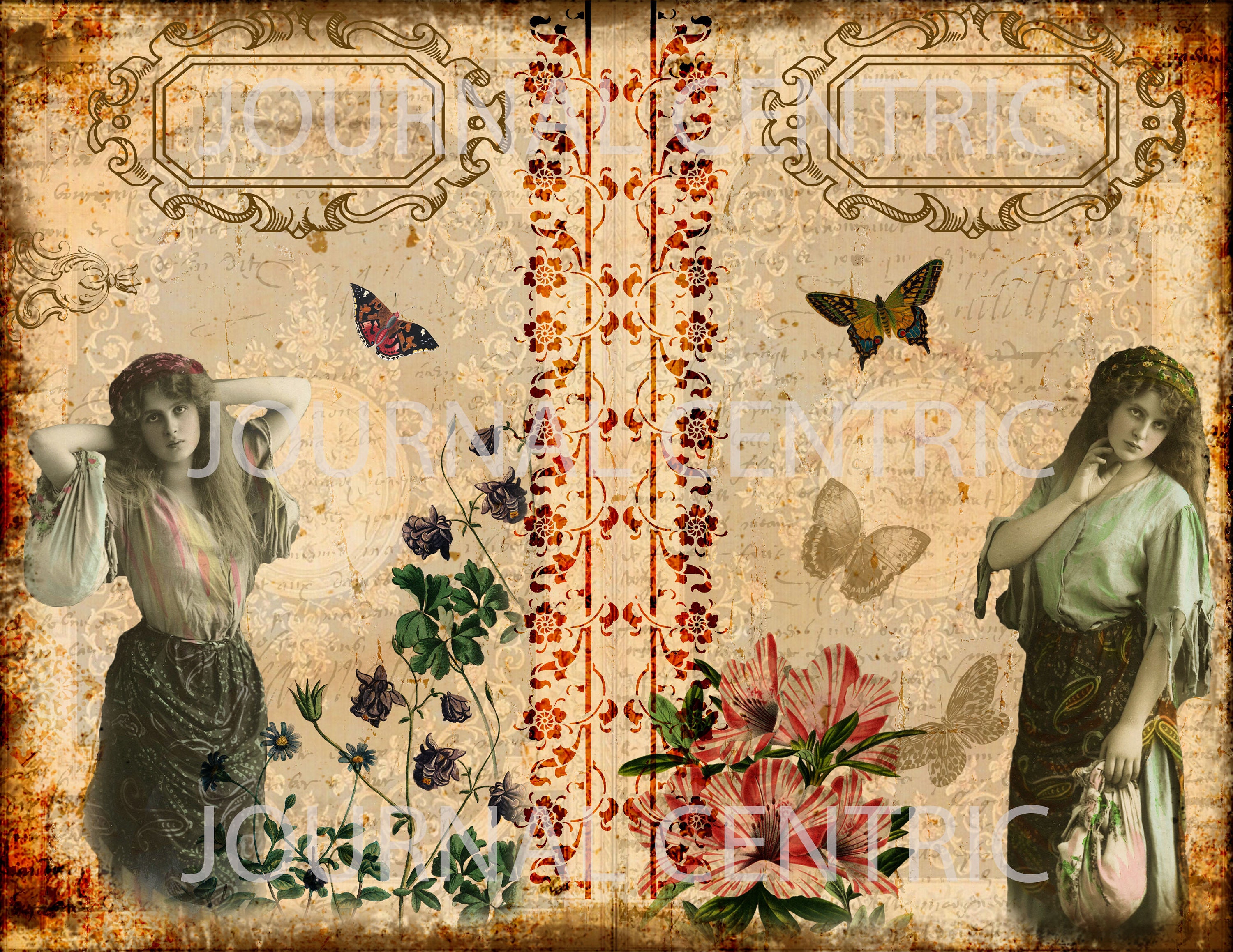 Gypsy Rose Digital Journal Kit - Etsy