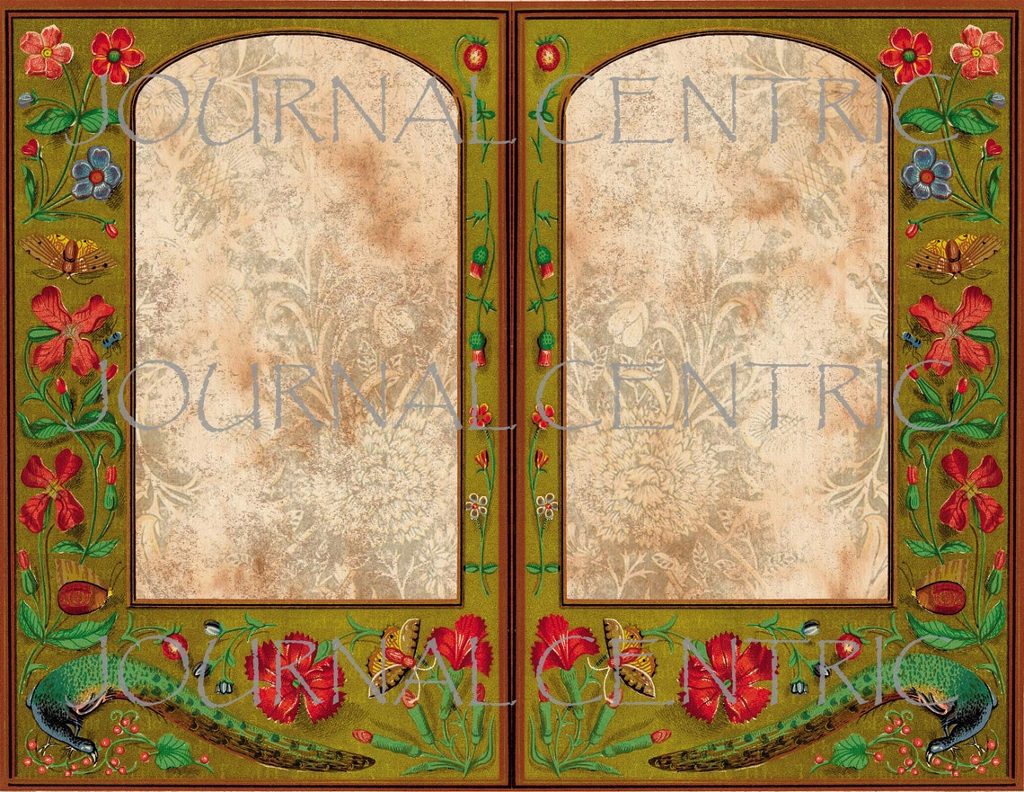 Medieval Floral Theme Digital Journal Pages Kit - Etsy