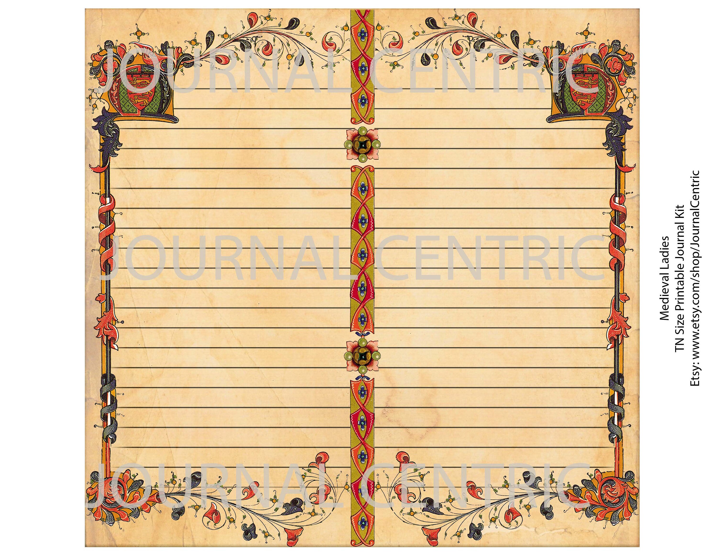 Medieval Ladies Digital Journal Kit: TN Size | Etsy