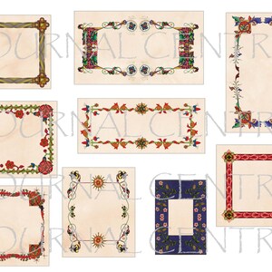 Fancy Medieval-themed Labels - Digital Kit - Collage Pieces Kit - Etsy