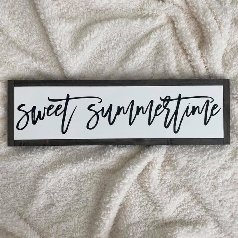 25x7 / Sweet Summertime Wood Sign / Summer Wall Art / Summer Farmhouse ...