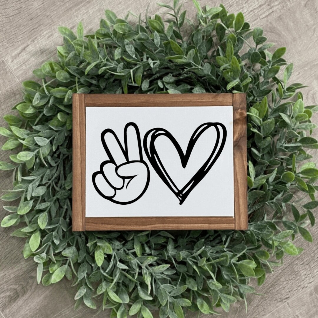 9x7 / Peace and Love Wood Sign / Boho Kids Room Decor / Trendy ...