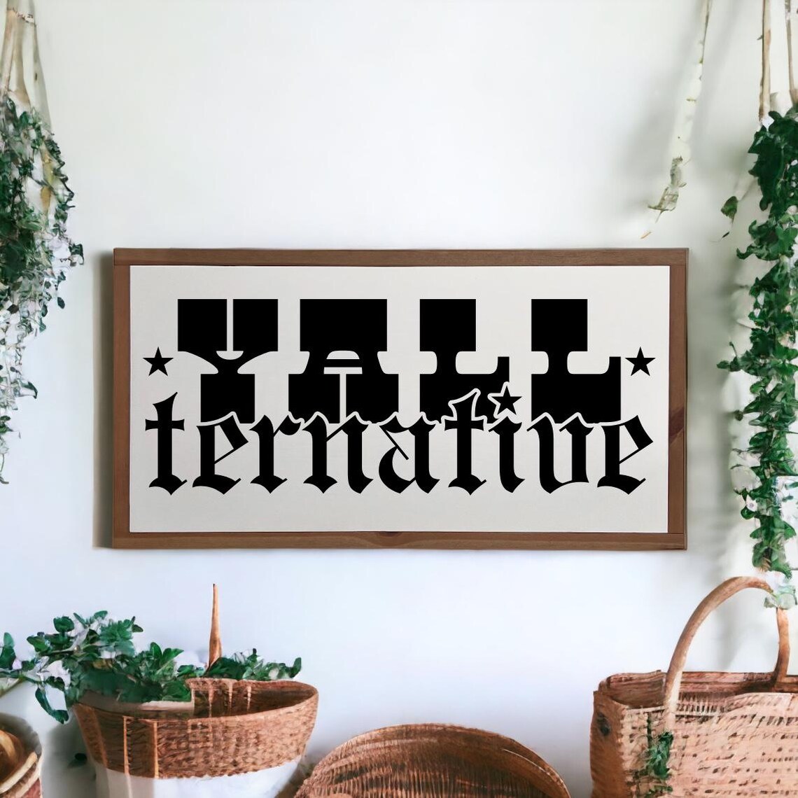 25x13 / Yallternative Wall Art / Emo Country / Punk Rock Decor - Etsy
