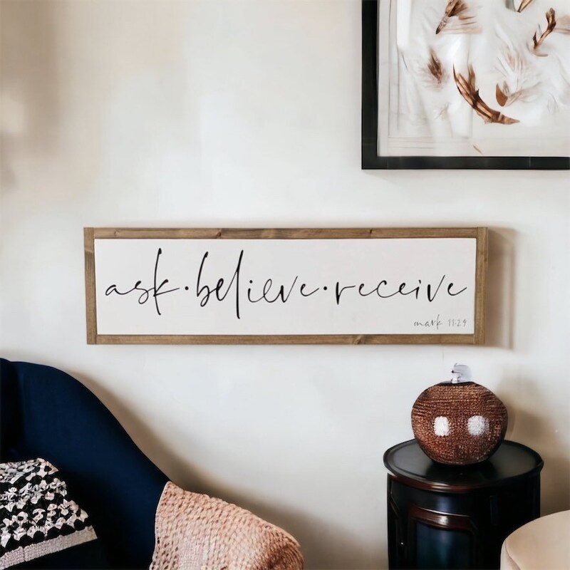 Ask Believe Receive - Etsy
