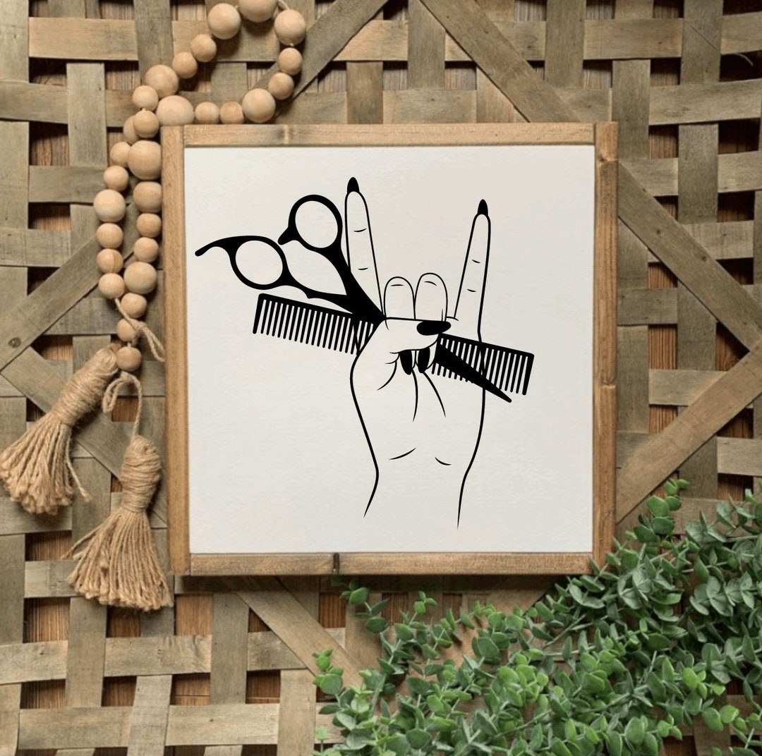 13x13 / Hair Stylist Sign / Hair Salon Wall Art / Boho Chic Salon ...