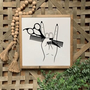 13x13 / Hair Stylist Sign / Hair Salon Wall Art / Boho Chic Salon ...