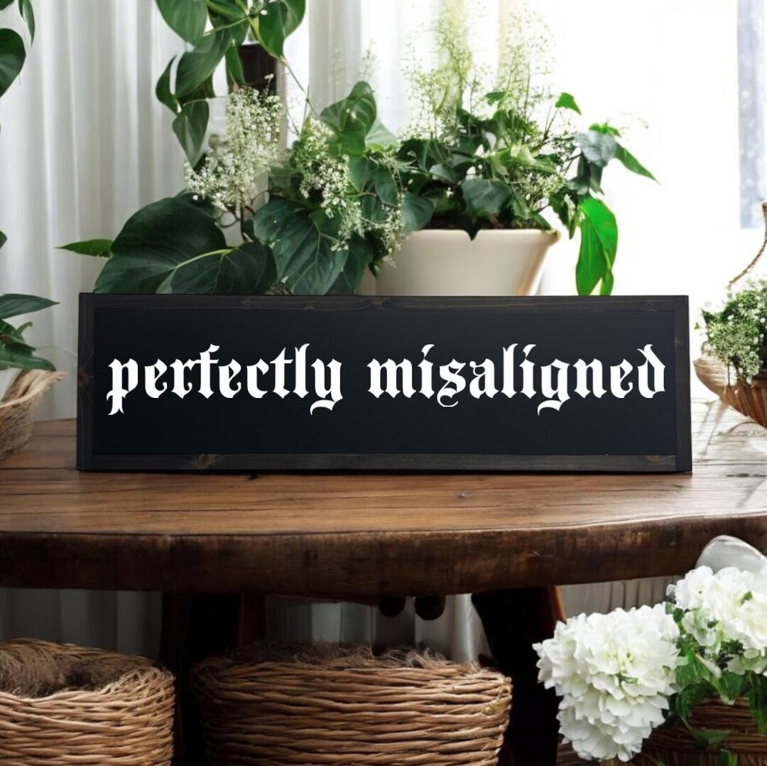 25x7 / Perfectly Misaligned / Modern Gothic Wall Art / Metal Music ...