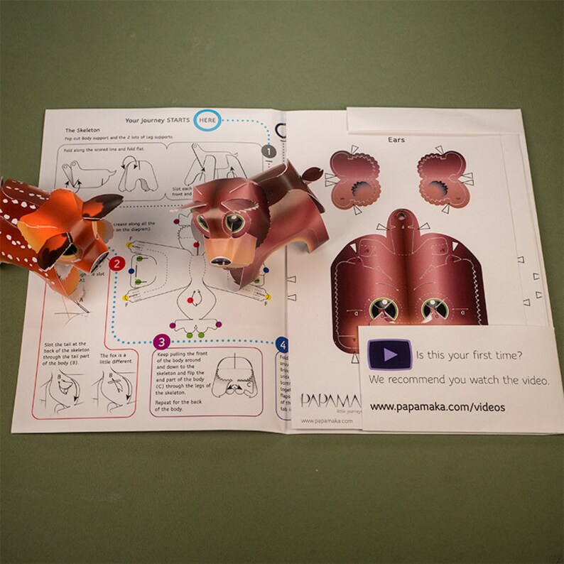 Paper Toy, Card Craft Kit Activity, Desk Accessory, Already Cut, No ...