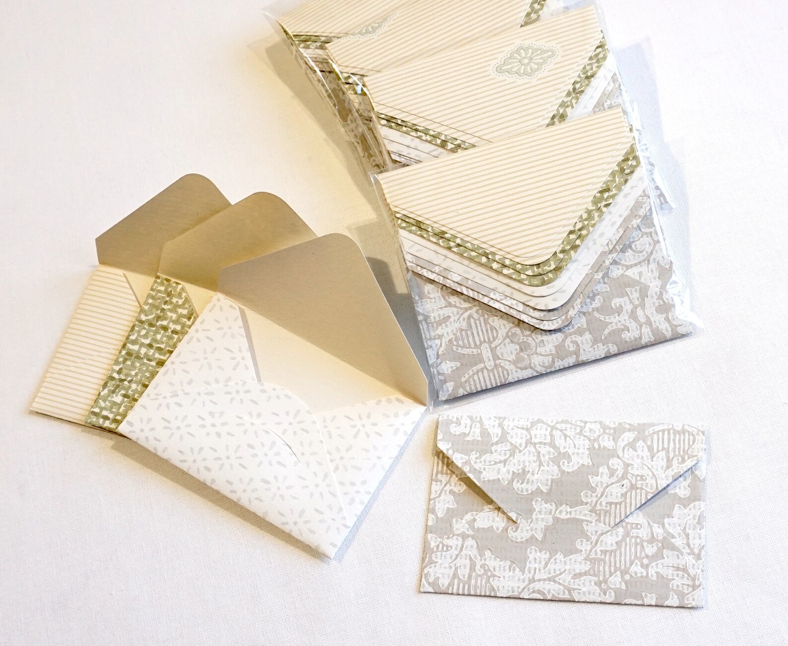 8 Envelopes Made From Vintage Wallpaper - Handmade Invitation Envelopes ...