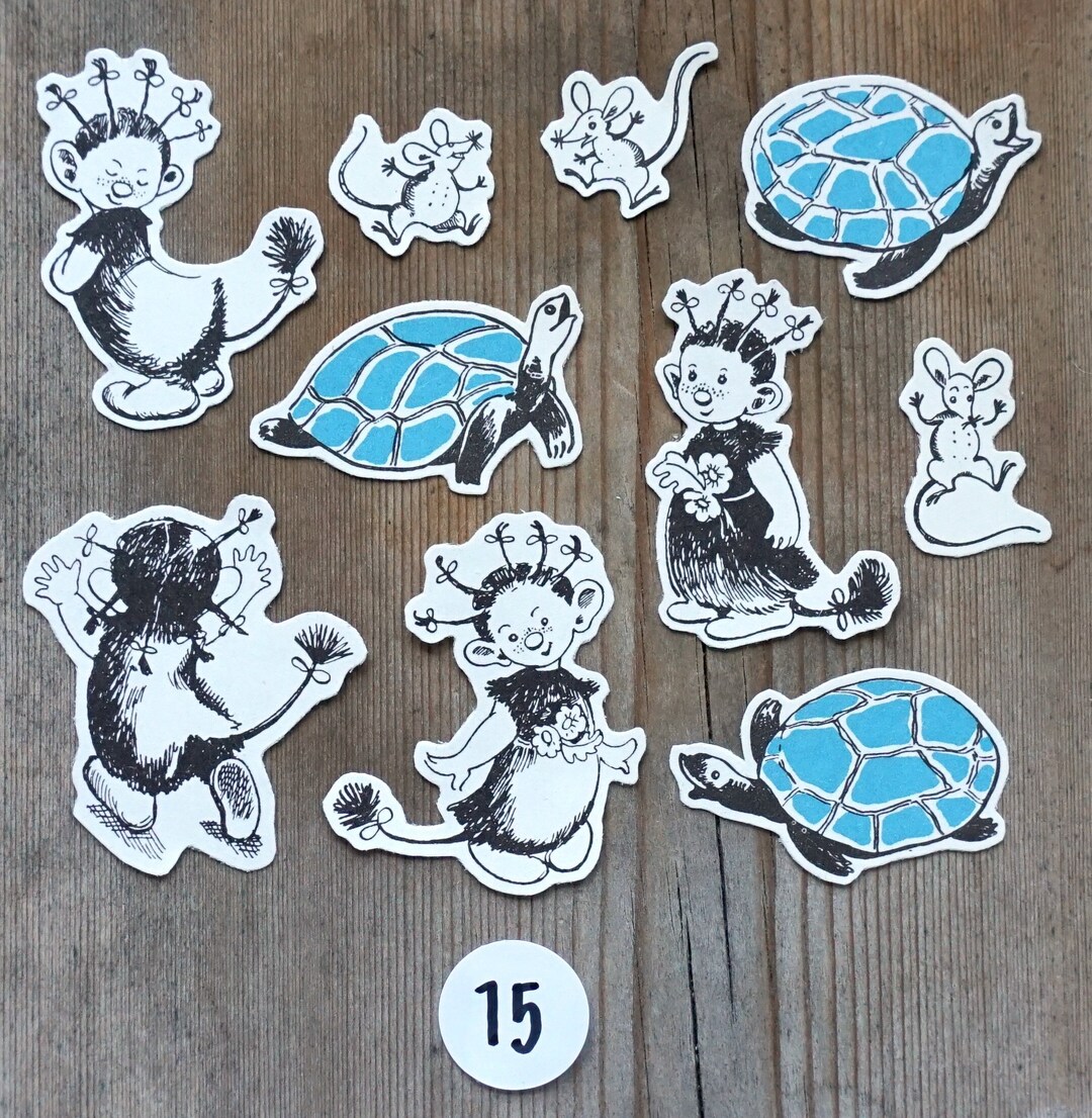 Stickers Made From Vintage Recycled Books, Vintage Children's Book ...