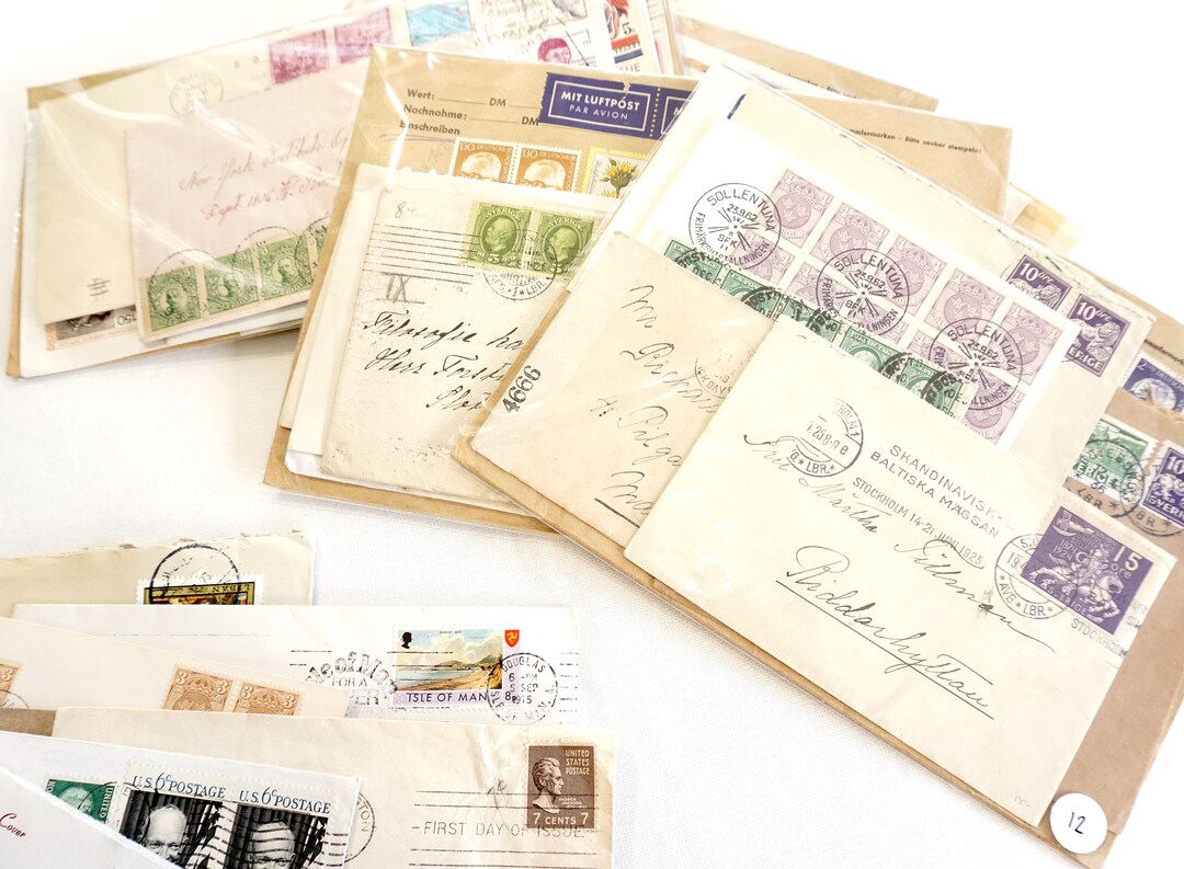 Vintage Used Envelopes 8 Pcs Bundle - Paper Ephemera for Junk Journal ...