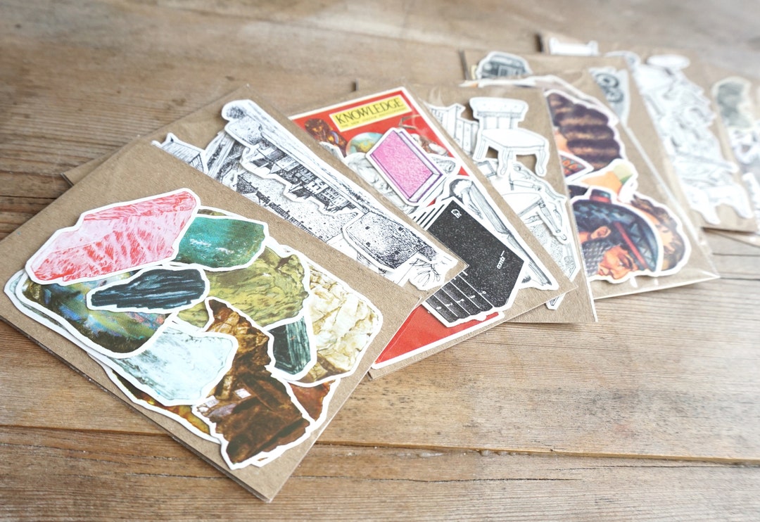 Stickers Made From Vintage Recycled Books, Bullet Journal Sticker ...