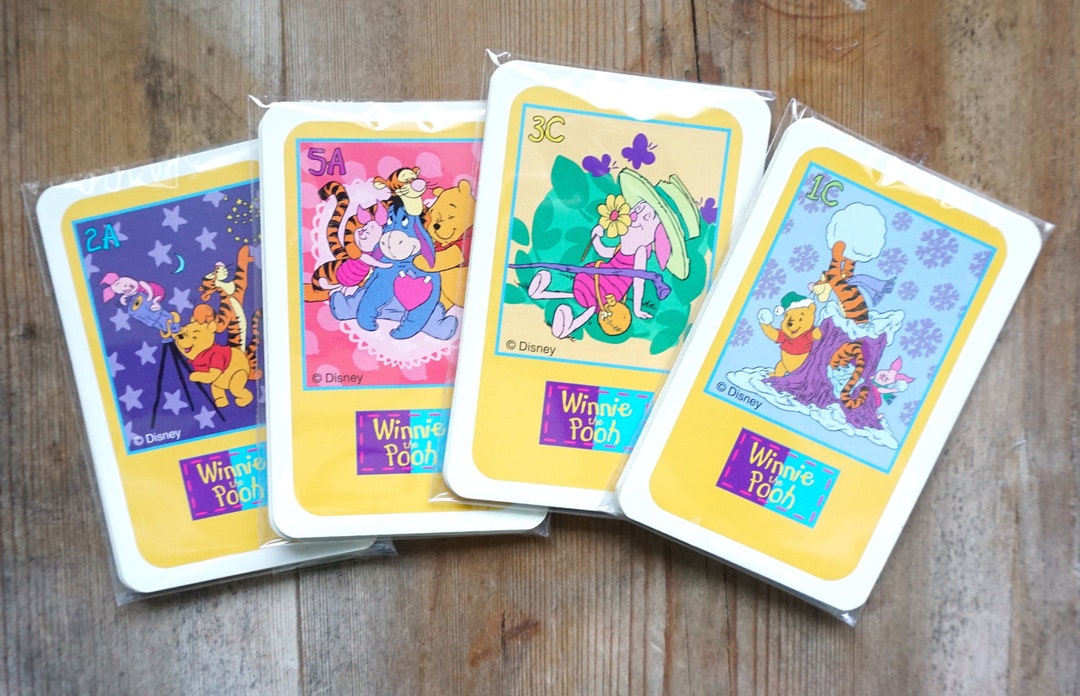 Winnie the Pooh Game Cards - 7 Pieces for Craft, Scrapbooking, Junk ...