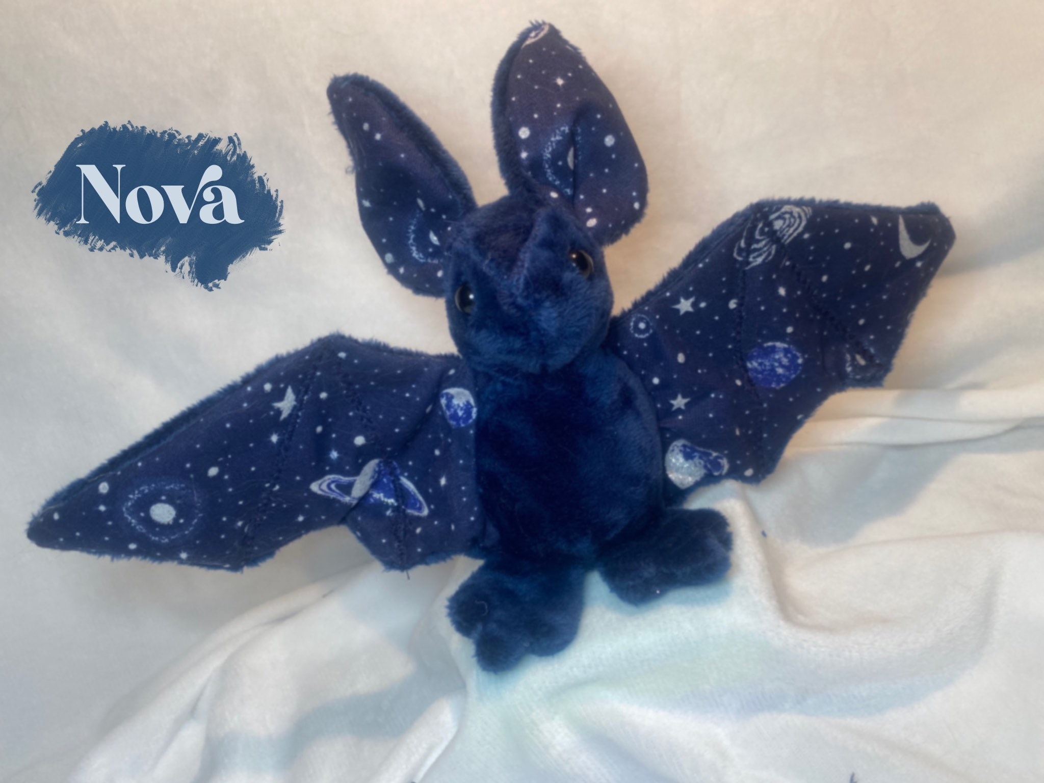 Nova the Space Night Time Planet Plushie Bat | Etsy