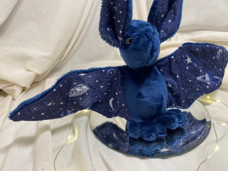 Nova Space Bat Plushie, Celestial Stuffed Animal With Starry Wings - Etsy