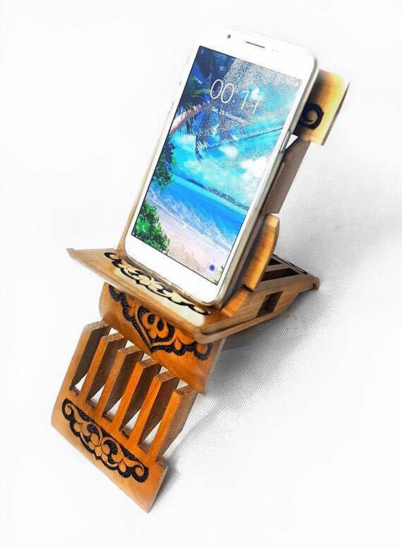 Phone Stand Wooden Unique Hand Made Transformer Phone and - Etsy