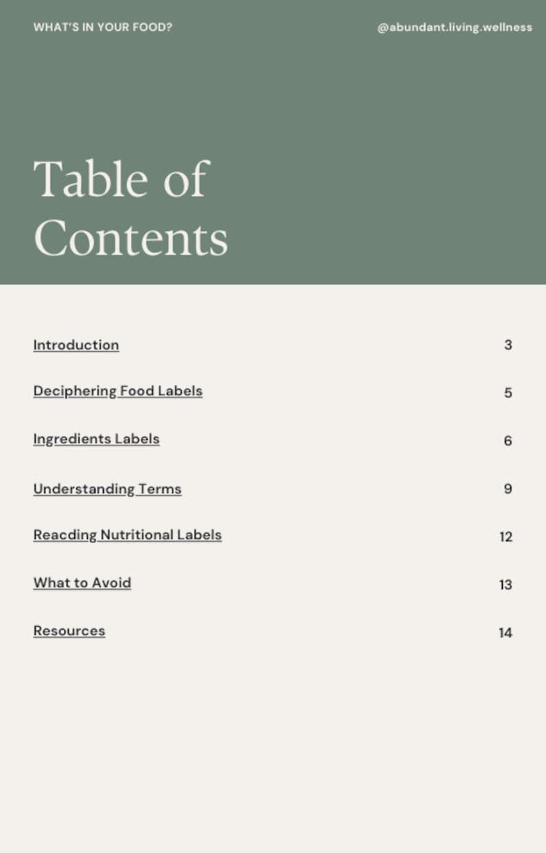 Understanding Food Labels - How to Guide - Digital Ebook - Etsy