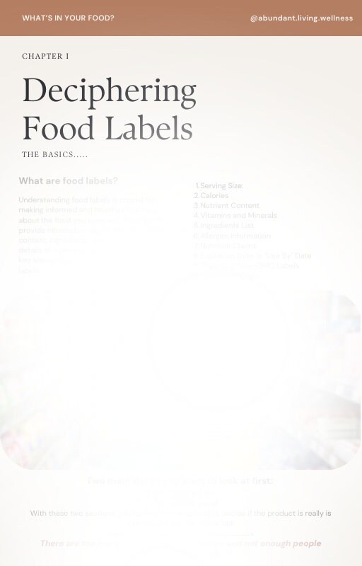 Understanding Food Labels - How to Guide - Digital Ebook - Etsy