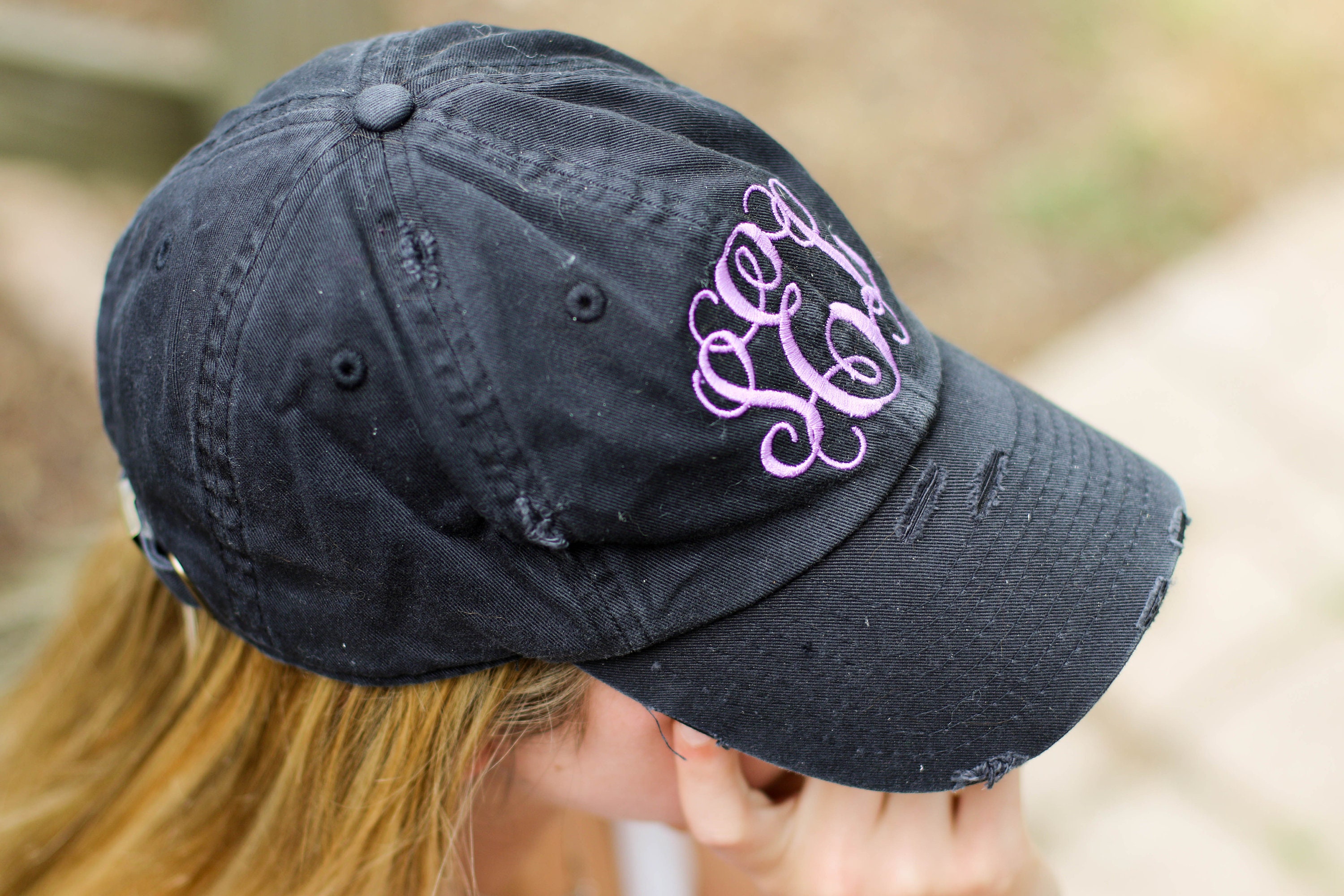Monogrammed Ladies Hat Personalized Hat Ladies Ball Cap - Etsy