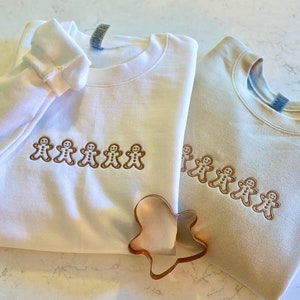 Gingerbread Man Embroidered Sweatshirt, Christmas Embroidered ...