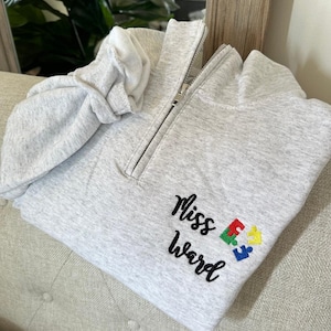 Personalized Special Education Teacher Sweatshirt With Puzzle ...