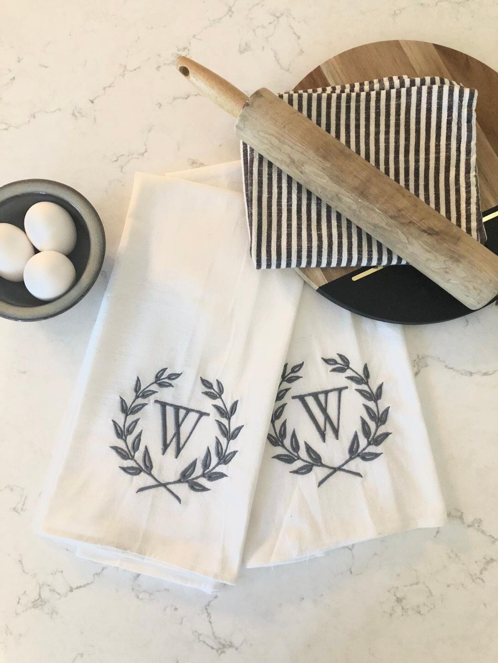 Personalized Tea Towel Monogrammed Flour Sack Towel - Etsy