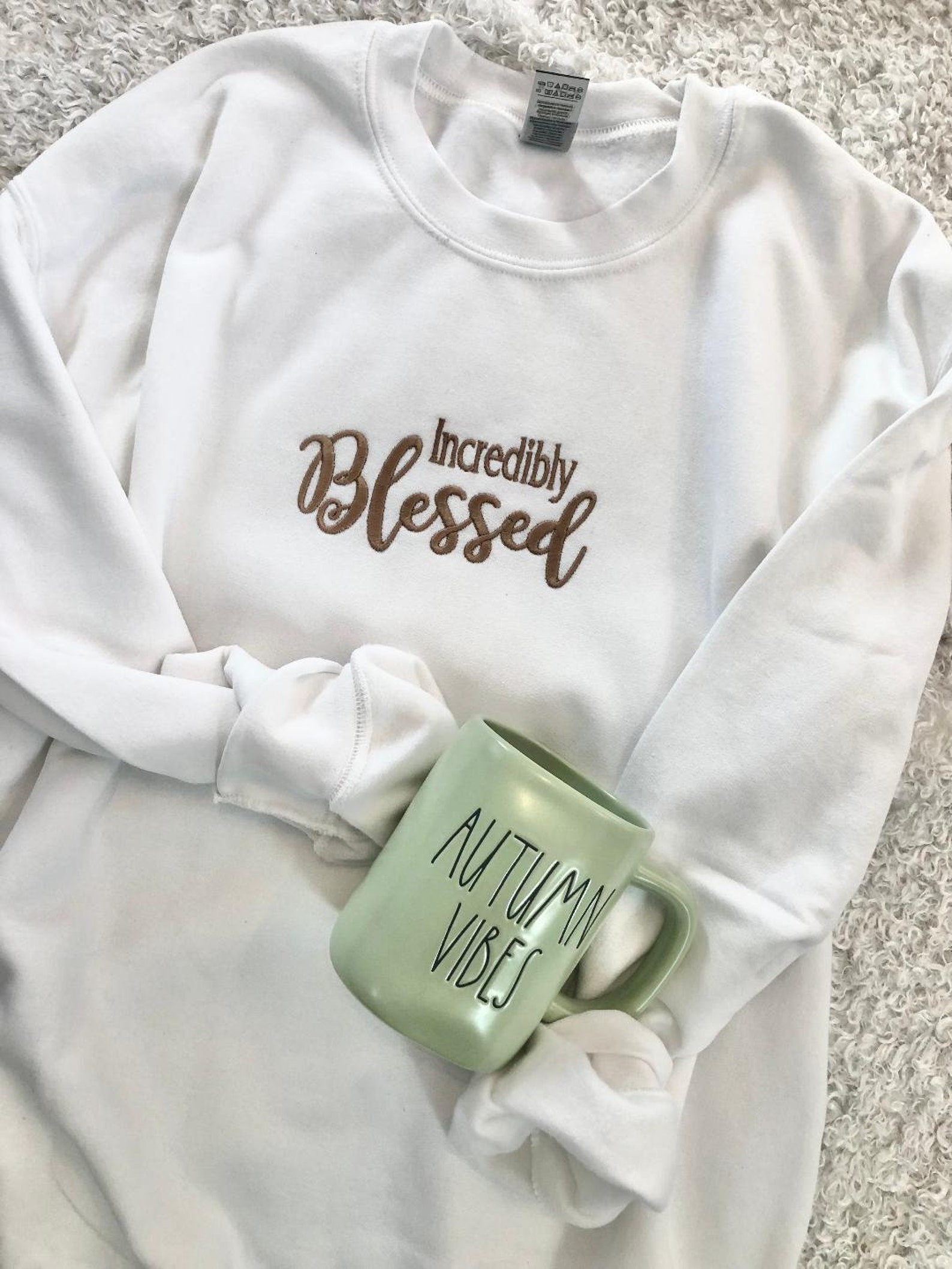 Embroidered Blessed Sweatshirt - Incredibly Blessed Crewneck ...