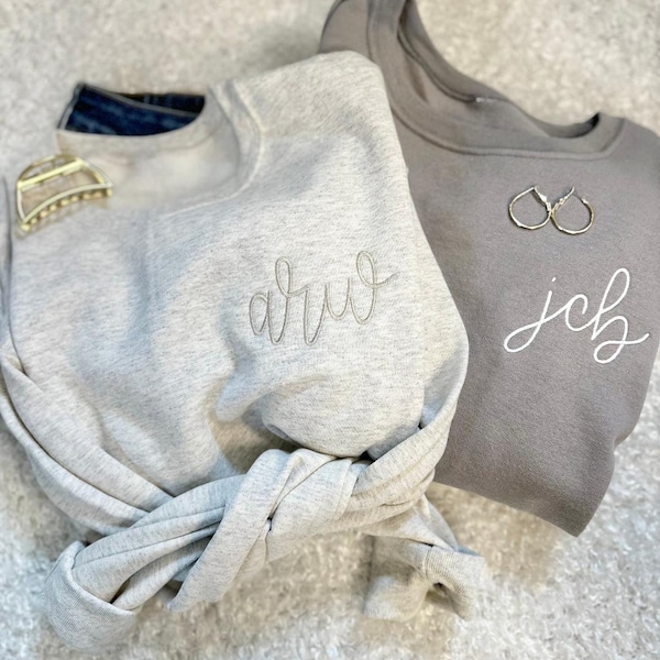 Monogram Sweatshirt - Etsy