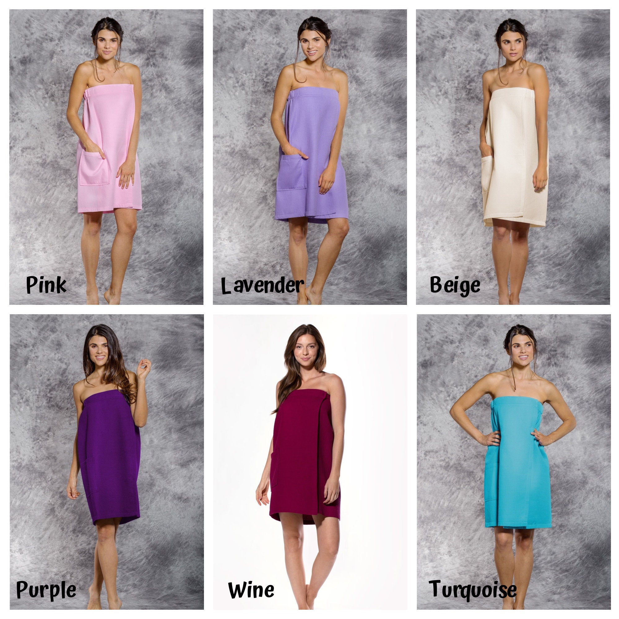 Monogrammed Shower Wrap Waffle Weave Bath Wrap Personalized - Etsy