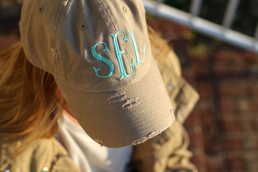 Monogrammed Ladies Hat, Personalized Cap, Ladies Monogram Hat ...