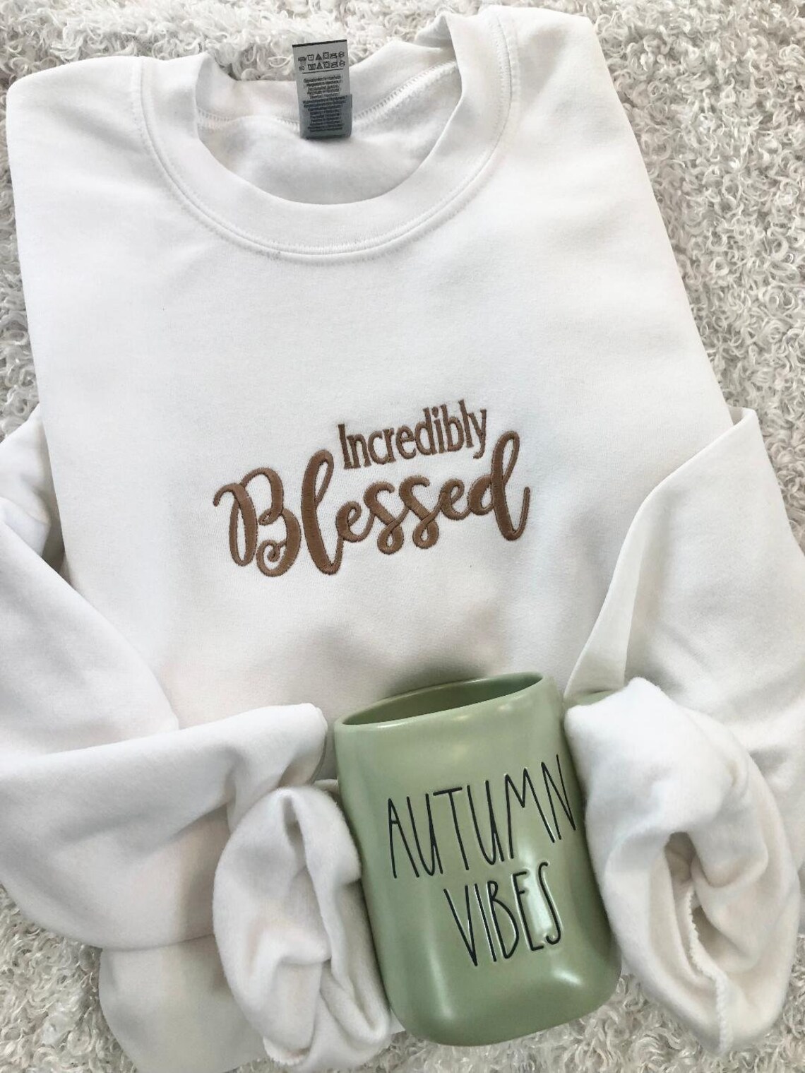 Embroidered Blessed Sweatshirt - Incredibly Blessed Crewneck ...