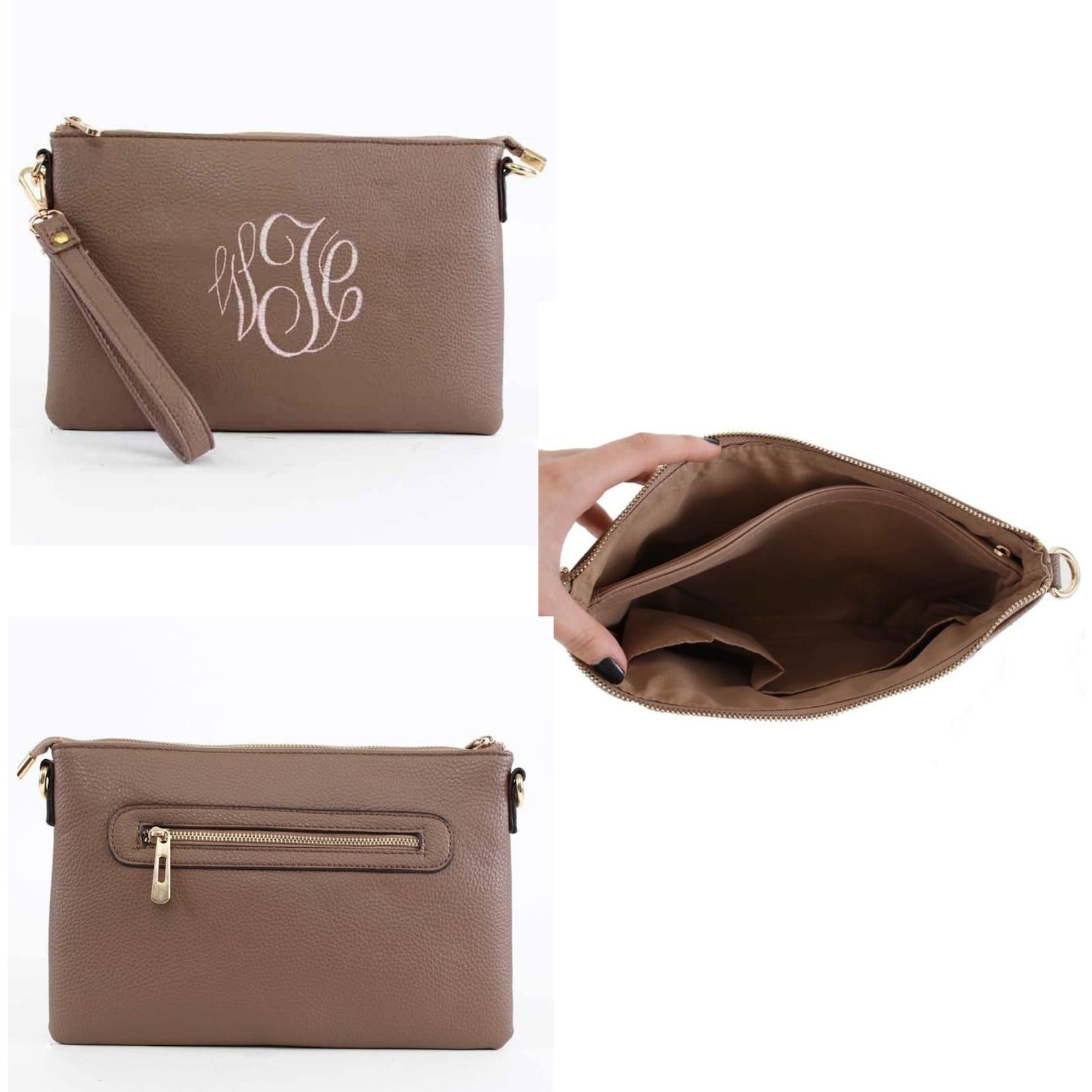 Monogrammed Clutch Crossbody Bag Personalized Clutch - Etsy