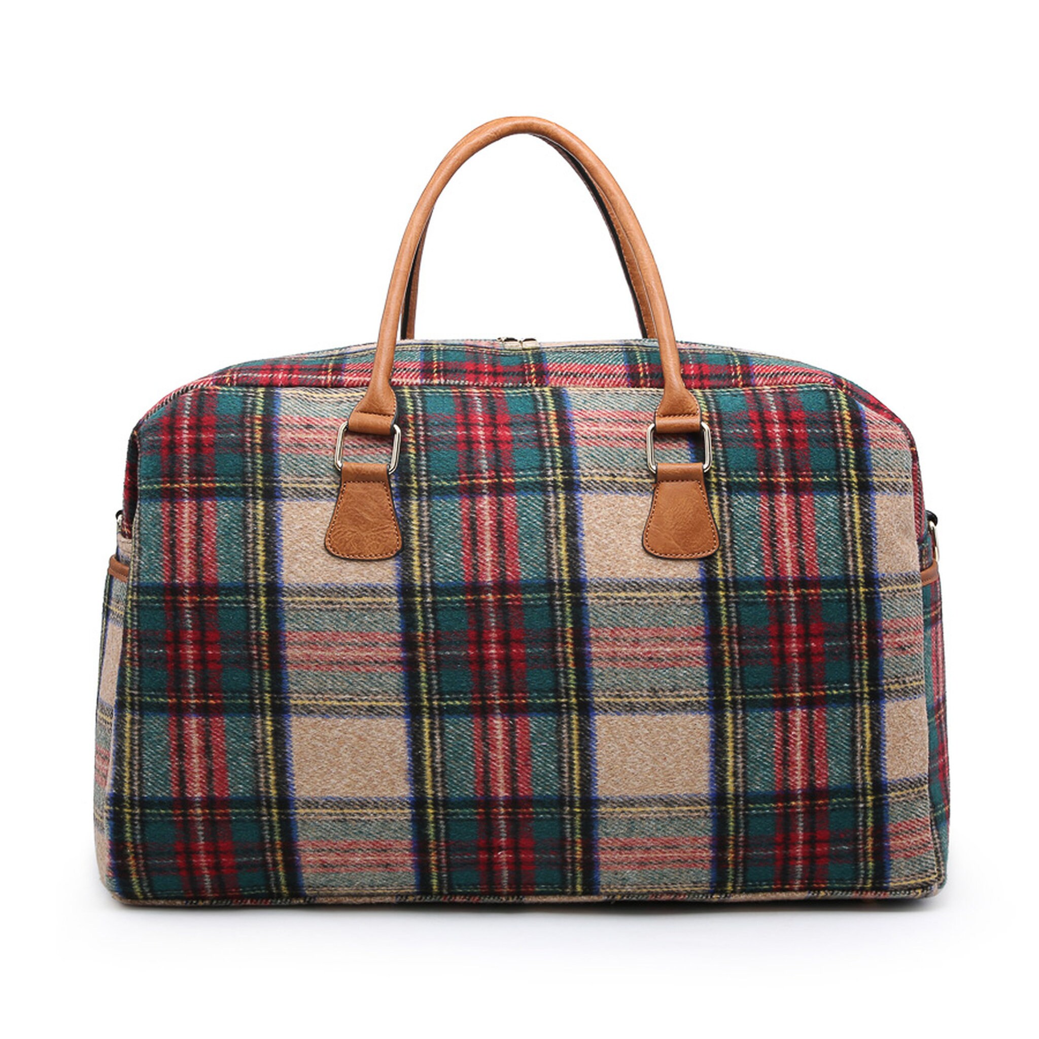 Monogrammed Plaid Duffel Bag Personalized Buffalo Check - Etsy