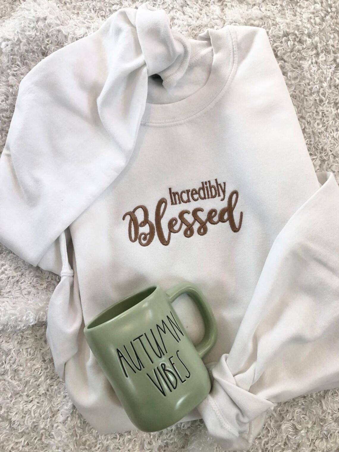 Embroidered Blessed Sweatshirt - Incredibly Blessed Crewneck ...