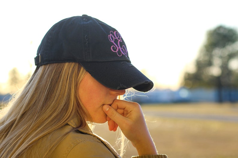 Monogrammed Ladies Hat Personalized Hat Ladies Ball Cap - Etsy
