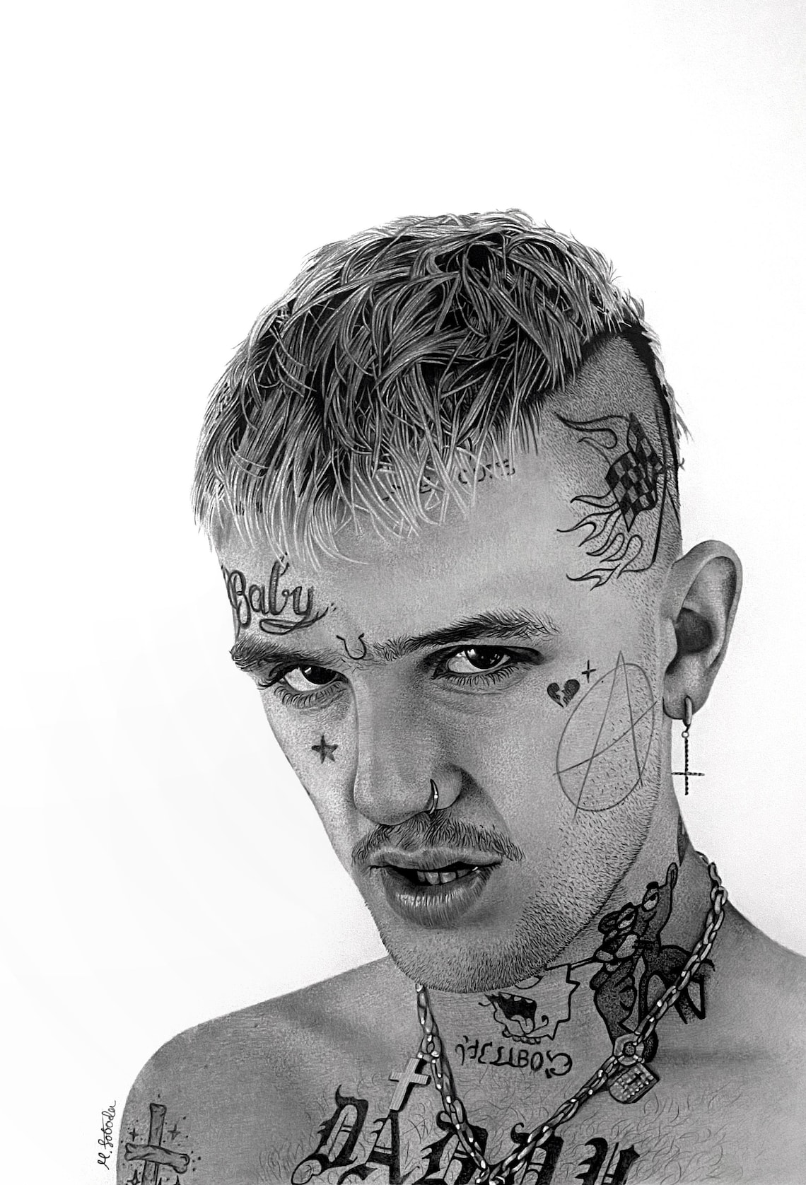 Lil Peep I Drawing Giclée Print - Etsy