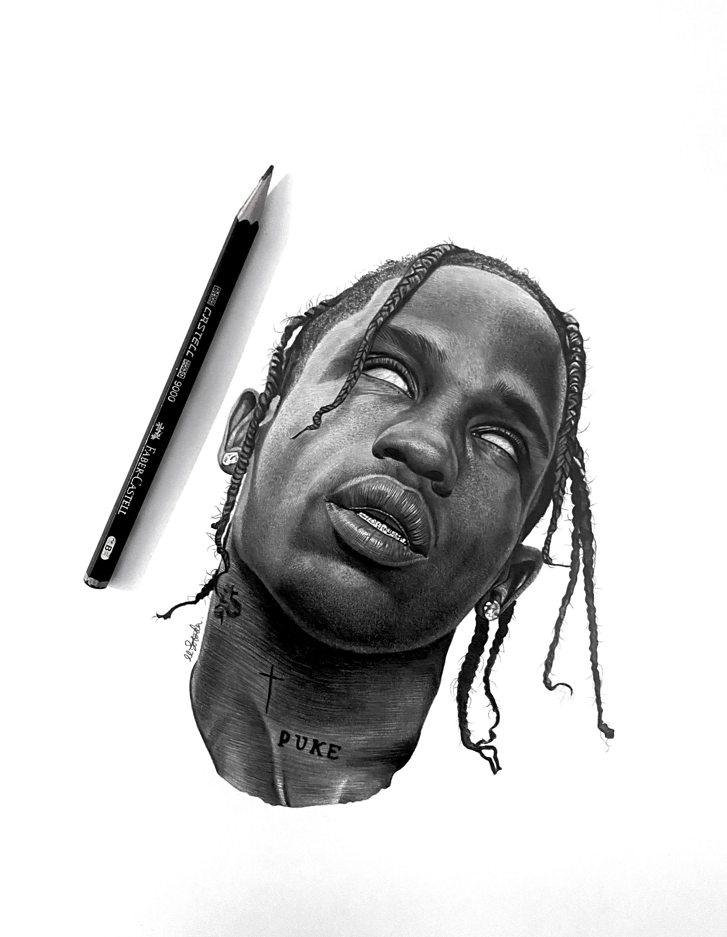 Travis Scott Drawing Giclée Print - Etsy