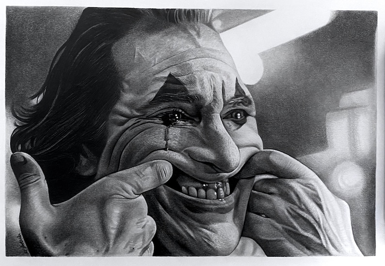 Joker Drawing Giclée Print - Etsy